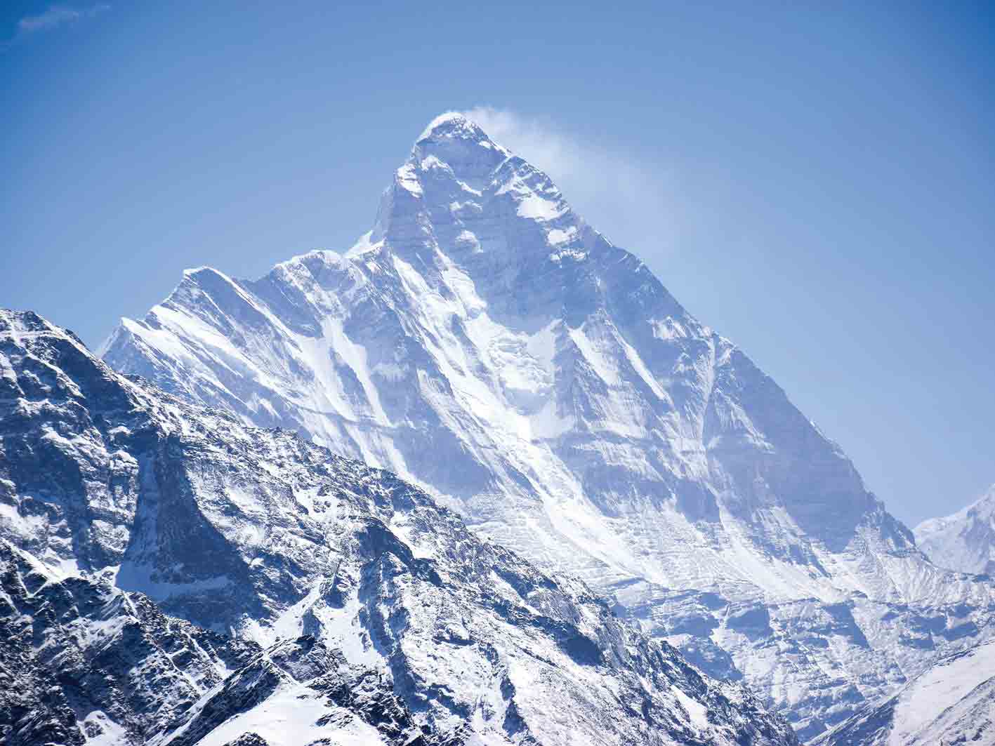 Nanda Devi Trekking mit Blick auf die höchsten Berge im Himalaya Indiens